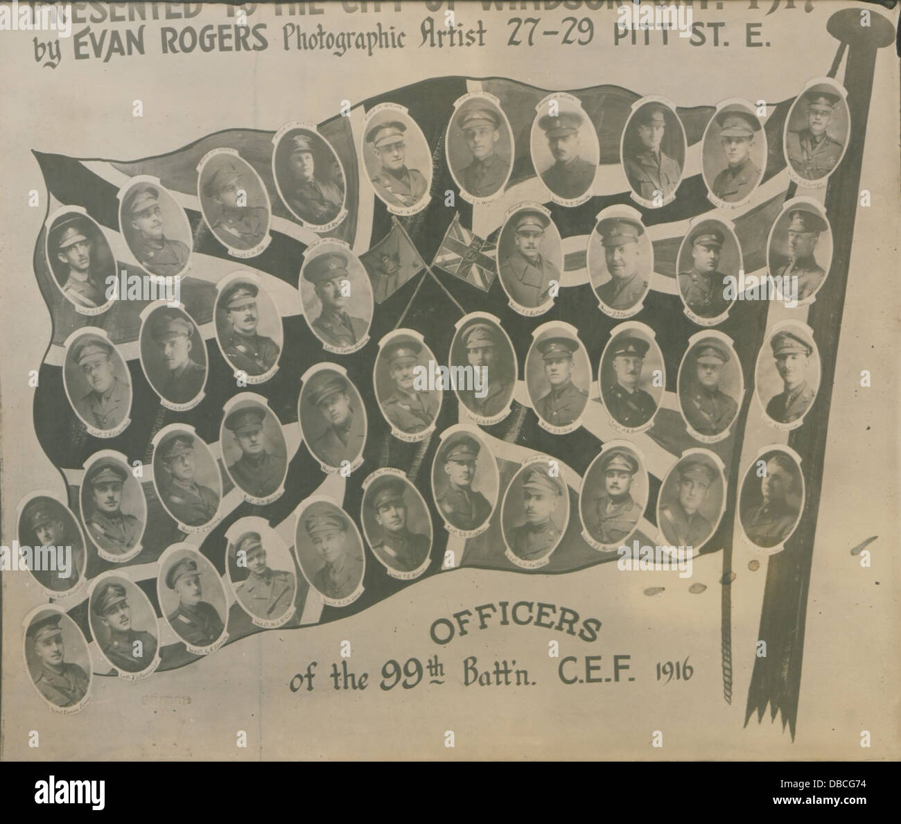 A group portrait of the officers of the 99th Battalion, Canadian ...