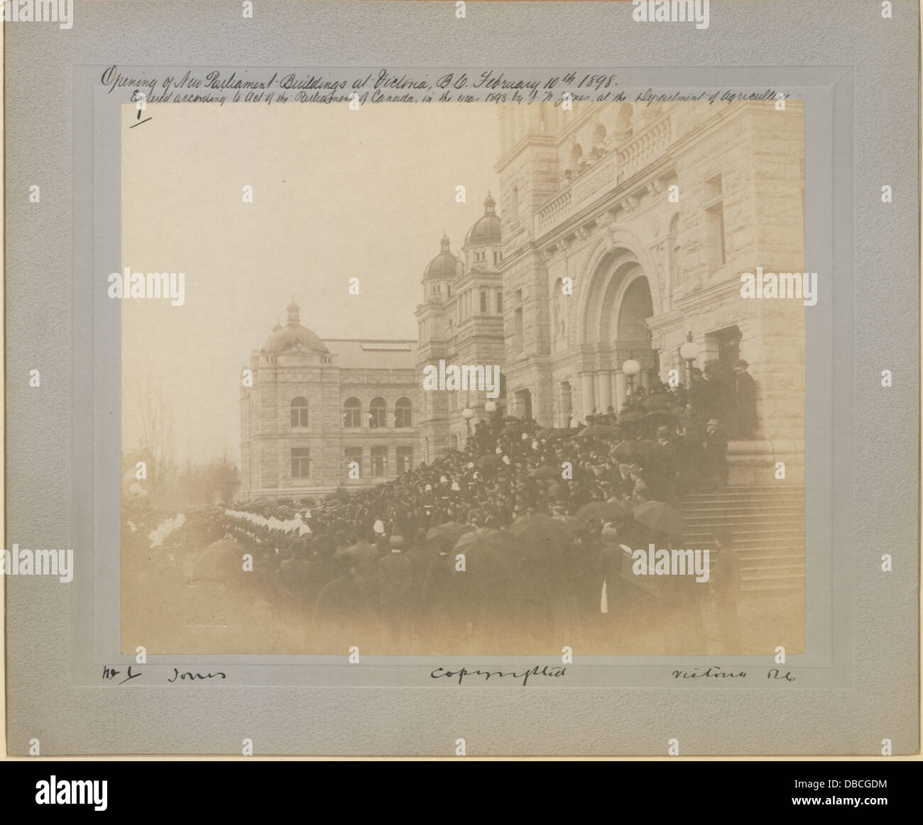 Opening of new Parliament buildings at Victoria, B C, February 10th ...
