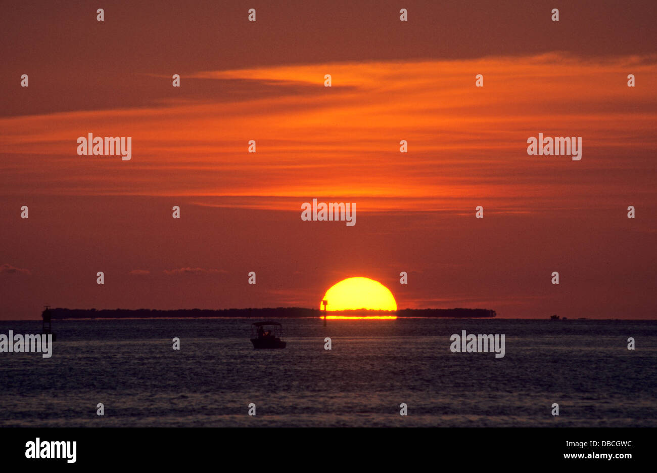 Sunset at Key West Florida Keys Stock Photo - Alamy