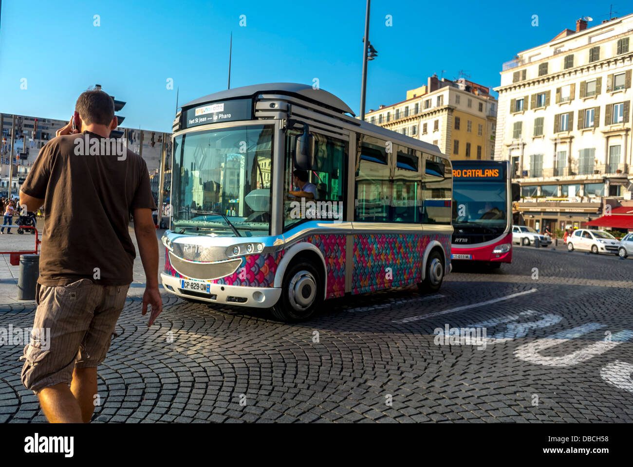Marseille, France, Tourists Visiting Vieux Port area, Street Scenes ...
