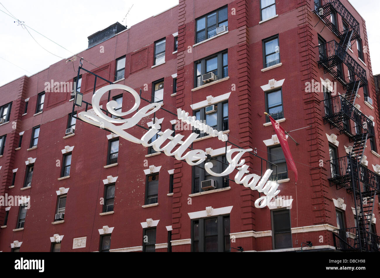 Little Italy sign on Mulberry Street Stock Photo - Alamy