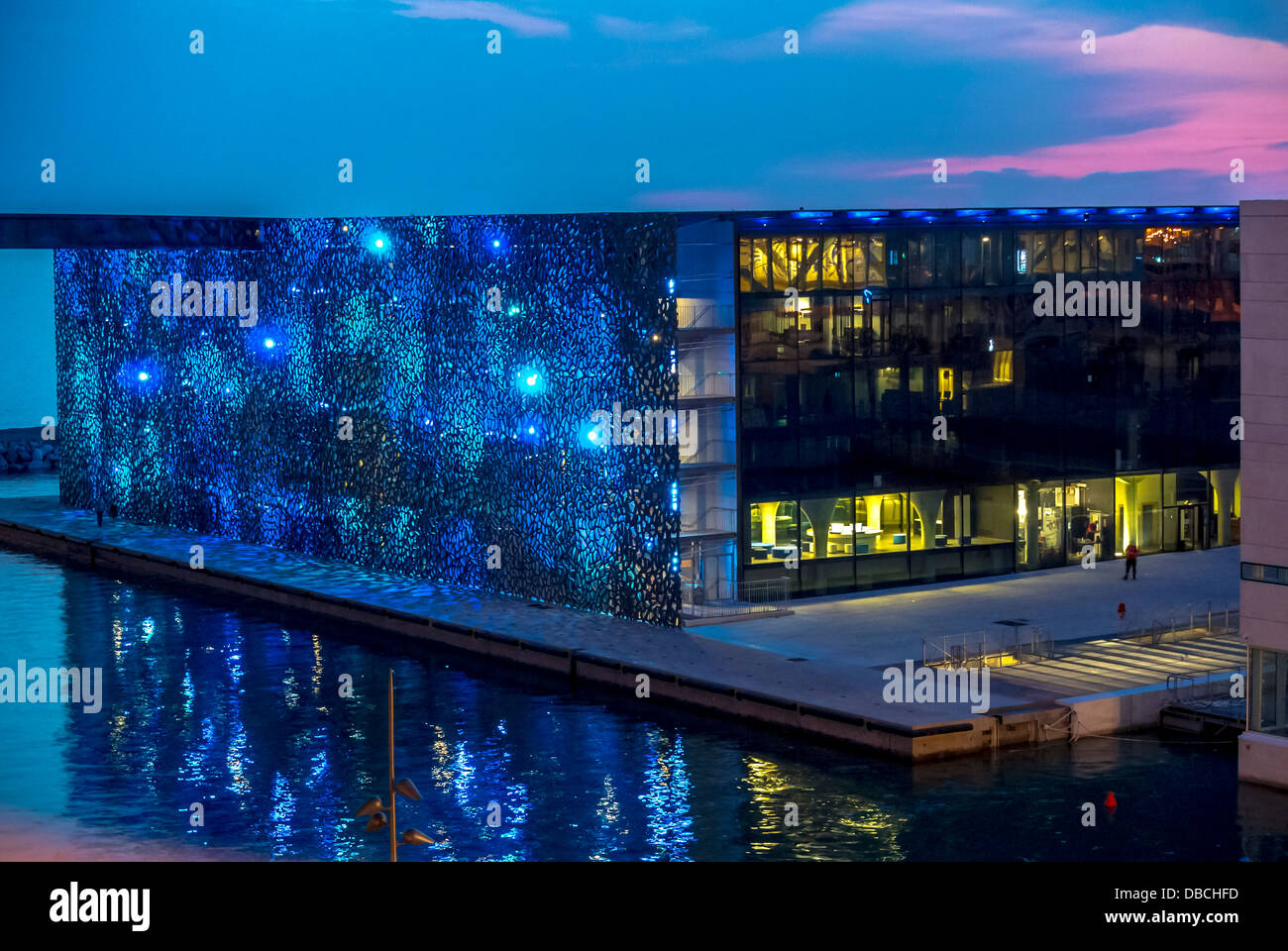 Marseille France, Nighttime View, Modern Architecture, Museum, MUCEM ...