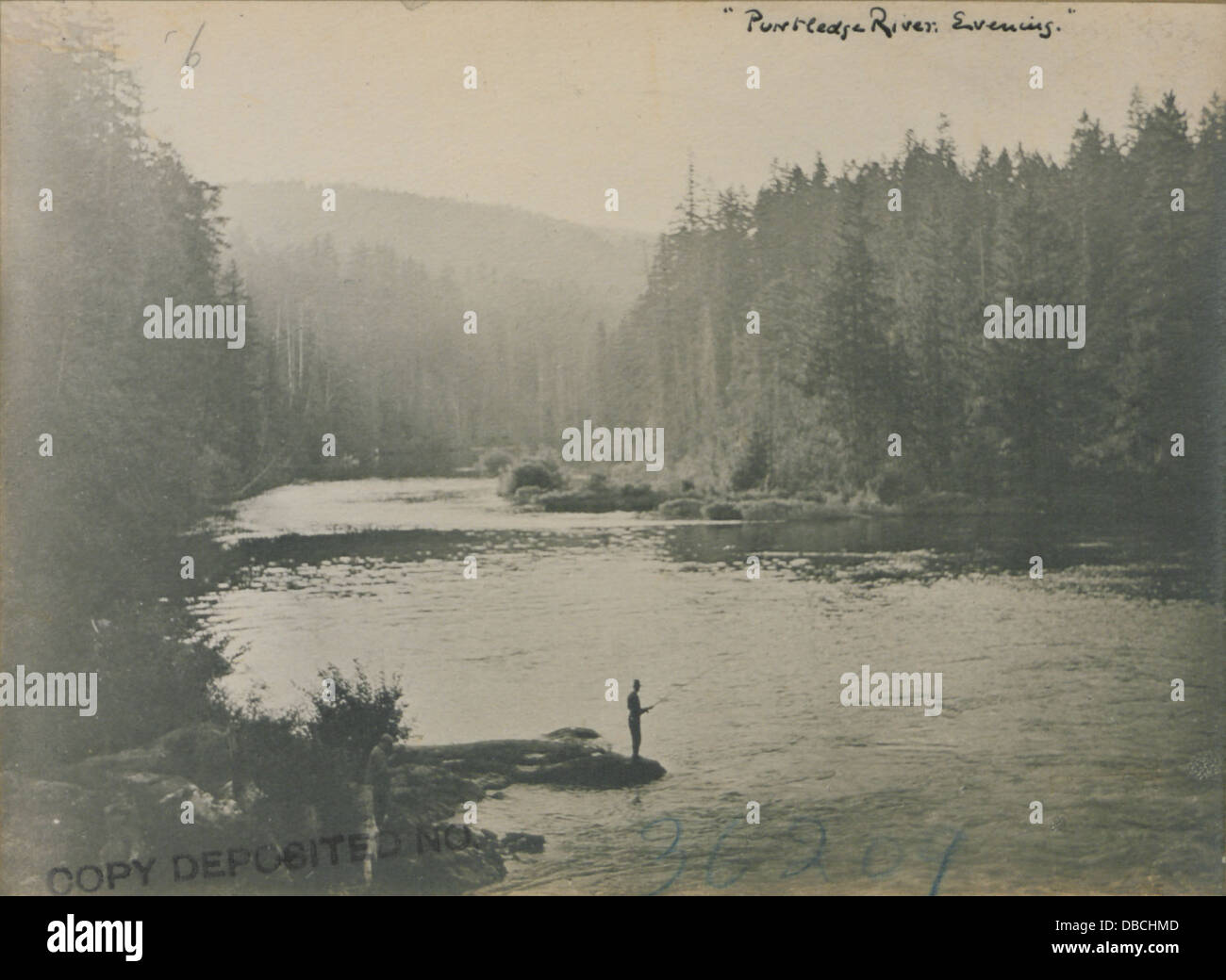 A tranquil evening view of the Puntledge River, capturing the serene ...