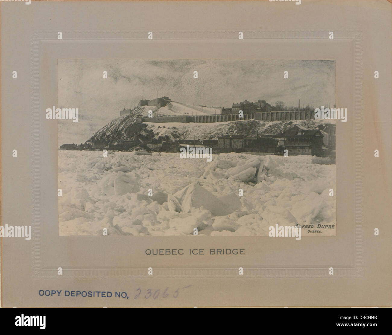 This photograph shows an ice bridge in Quebec, a structure formed ...