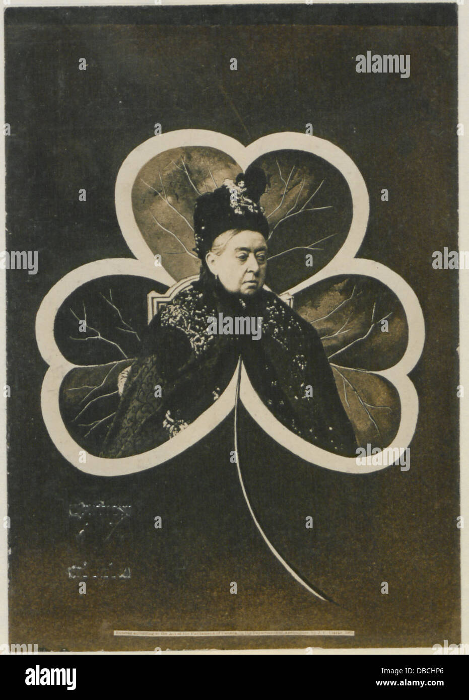 A portrait of Queen Victoria, showcasing her regal attire and iconic ...