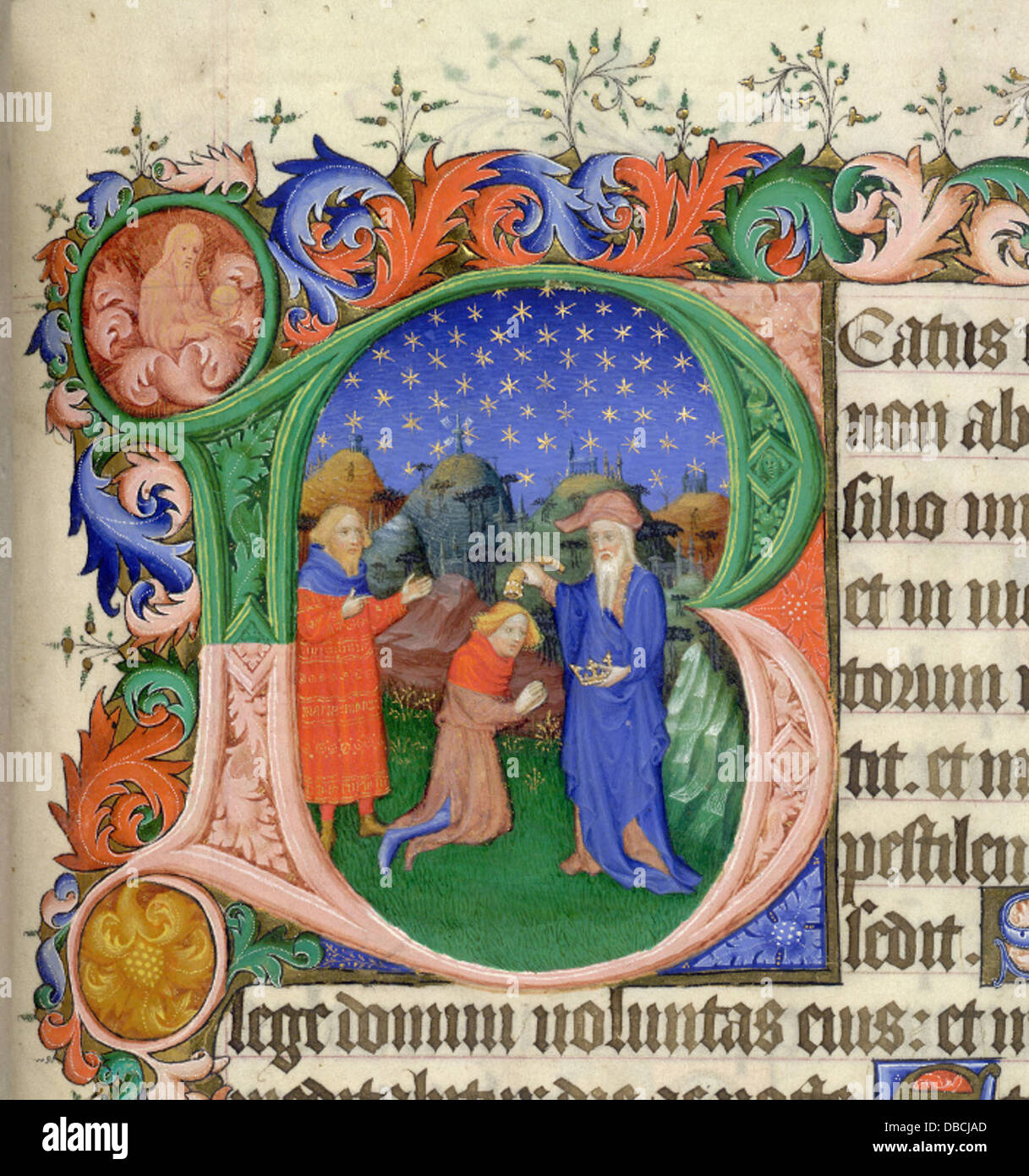 This illuminated manuscript from the British Library shows the biblical ...