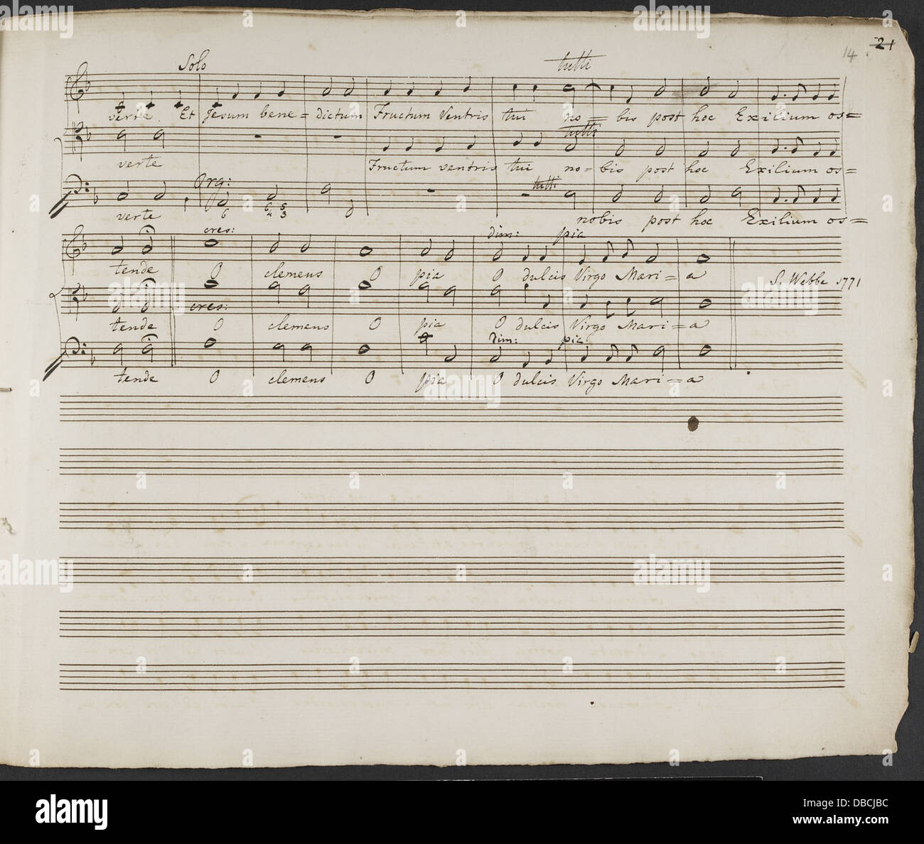 This manuscript contains 'Hymns for Sundays' by Samuel Webbe the Elder ...