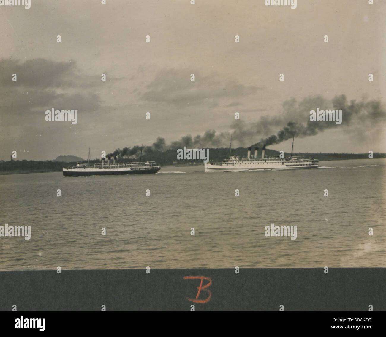 This photograph captures the SS Princess Charlotte and Princess ...