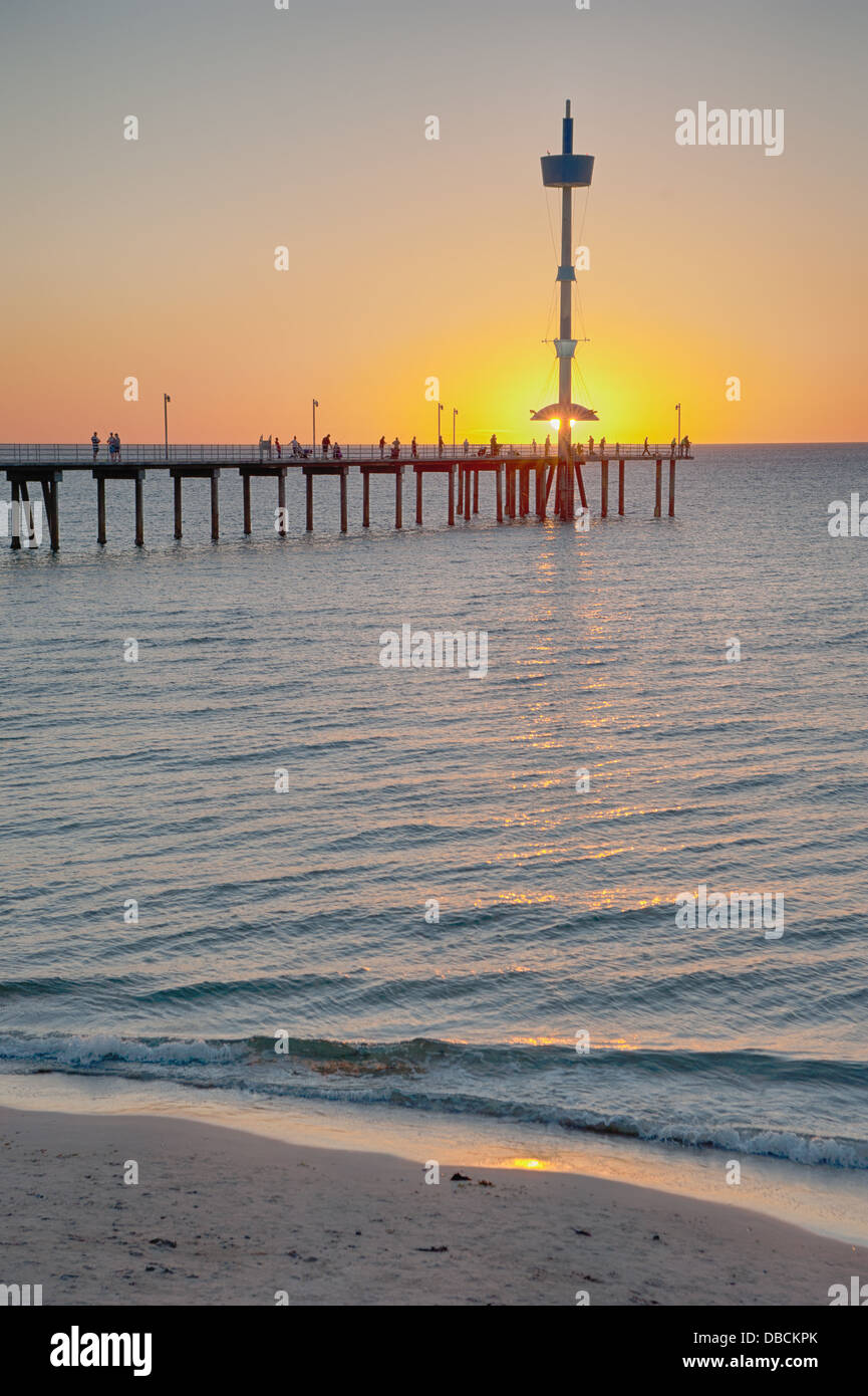 Sunset at Adelaide's Brighton beach, Australia Stock Photo - Alamy