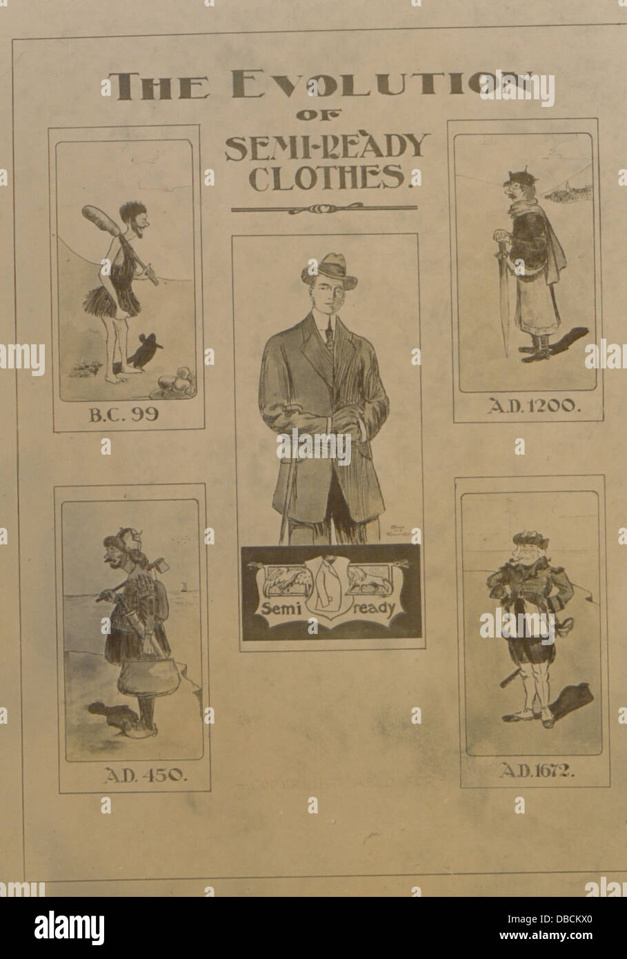A visual timeline of semi-ready clothing, showing the development and ...