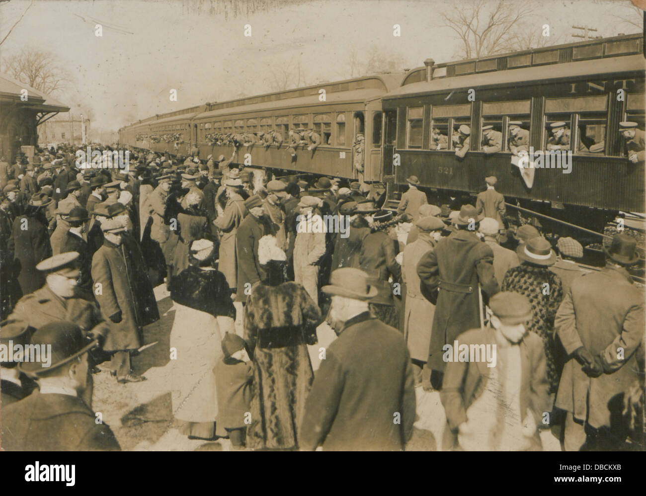 This image depicts a poignant farewell scene, likely between loved ones ...