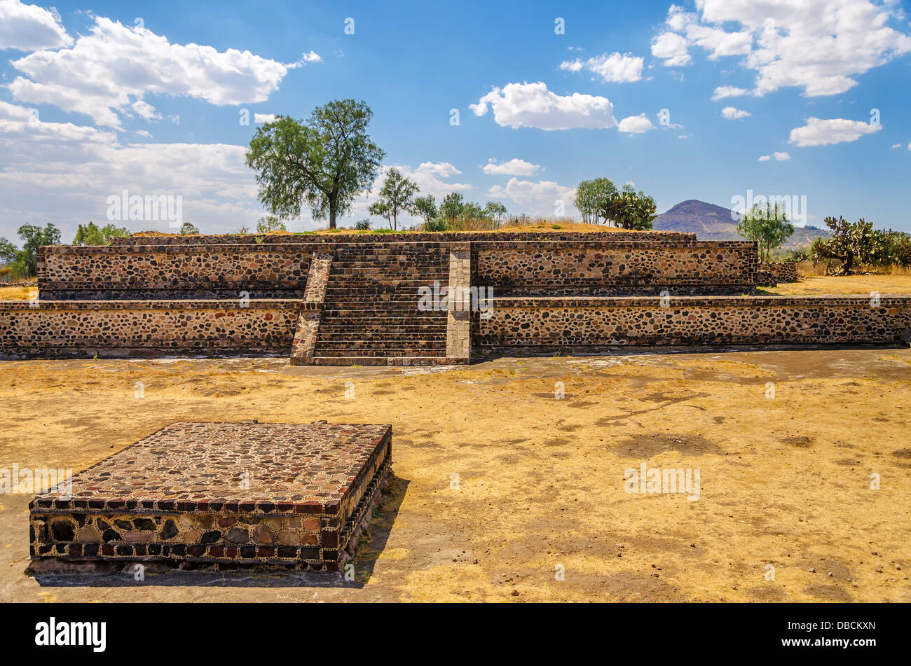 A dusty ancient courtyard in the ruins of Teotihuacan, Mexico Stock ...