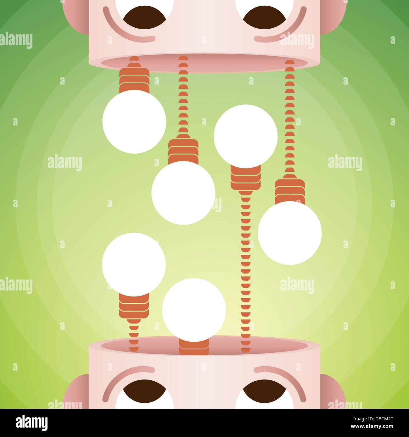 Vector abstract illustration of two people exchanging and sharing ideas ...