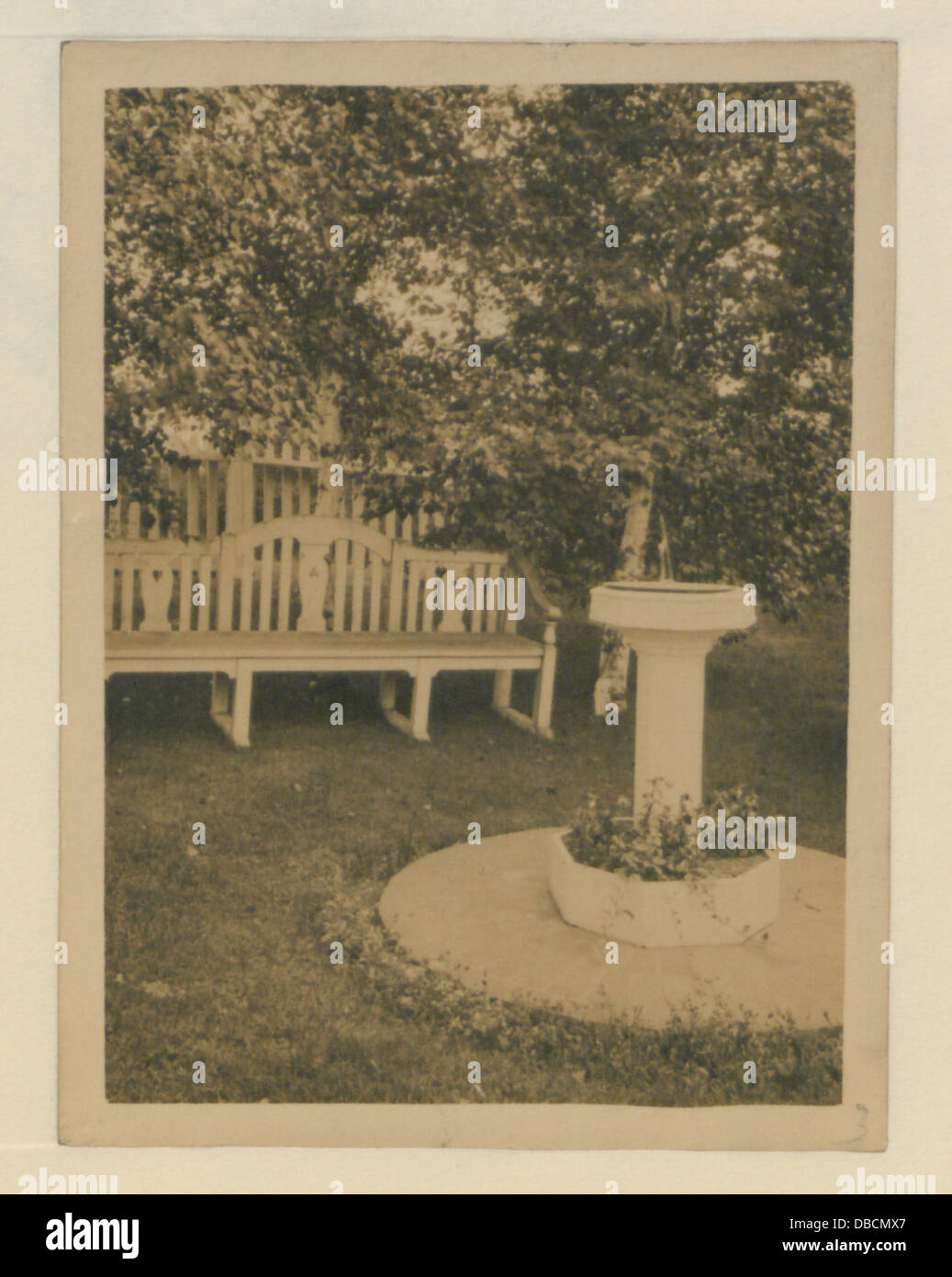 The sundial - pansy patch (HS85-10-39842 Stock Photo - Alamy