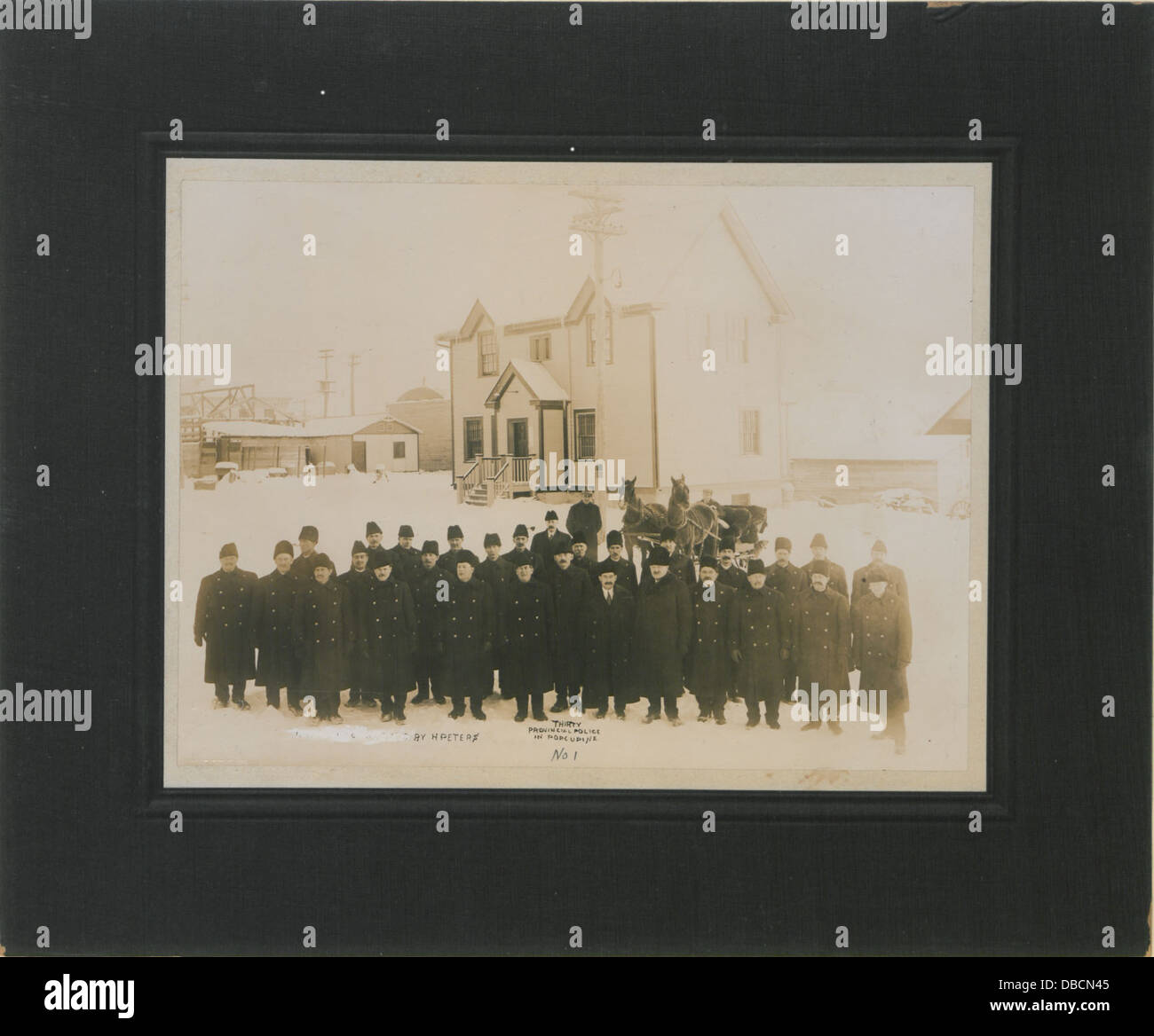 Thirty provincial police in Porcupine No 1 The police in two rows, jail ...