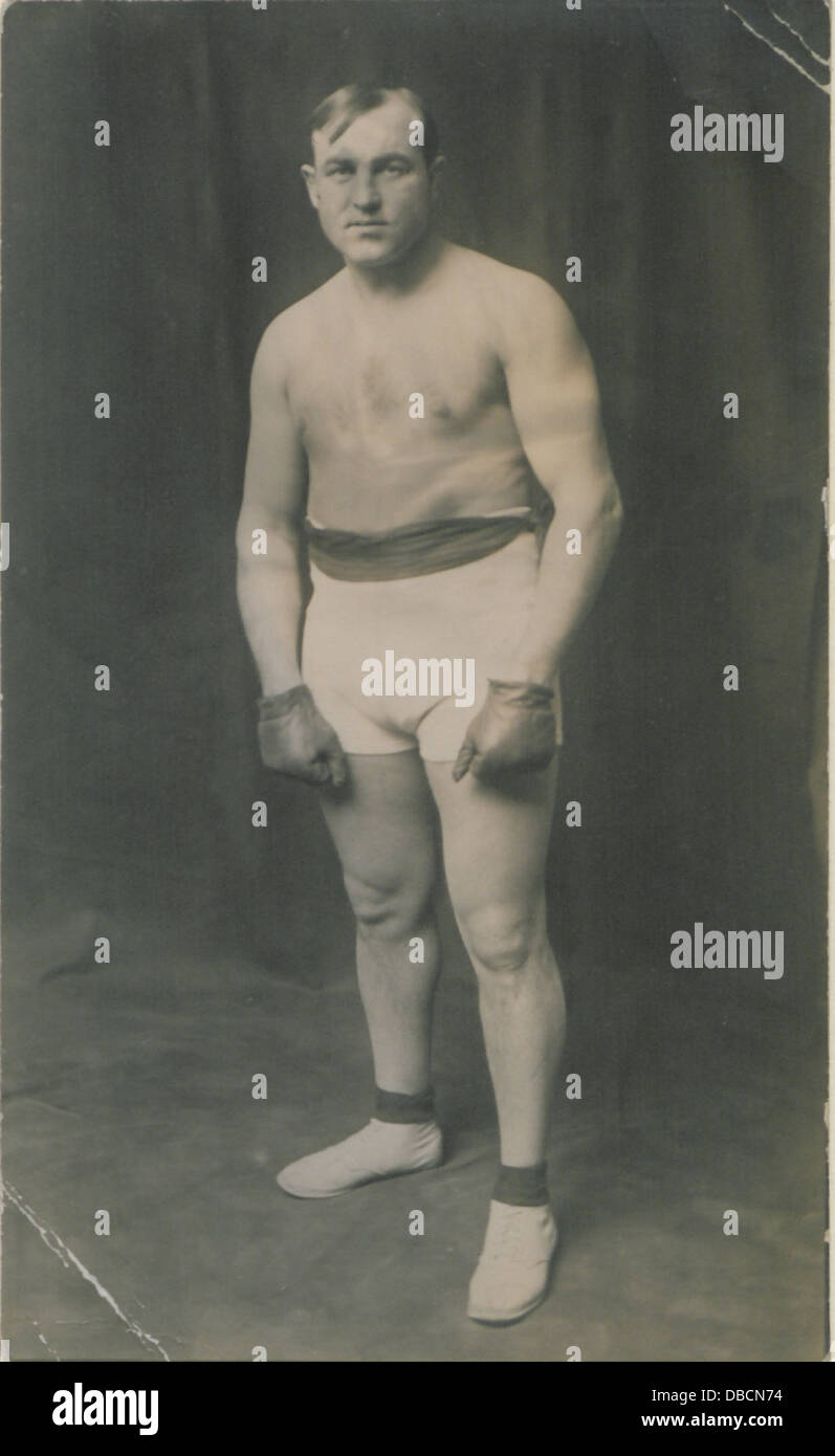 A photograph of Tommy Burns, a well-known heavyweight boxing champion ...