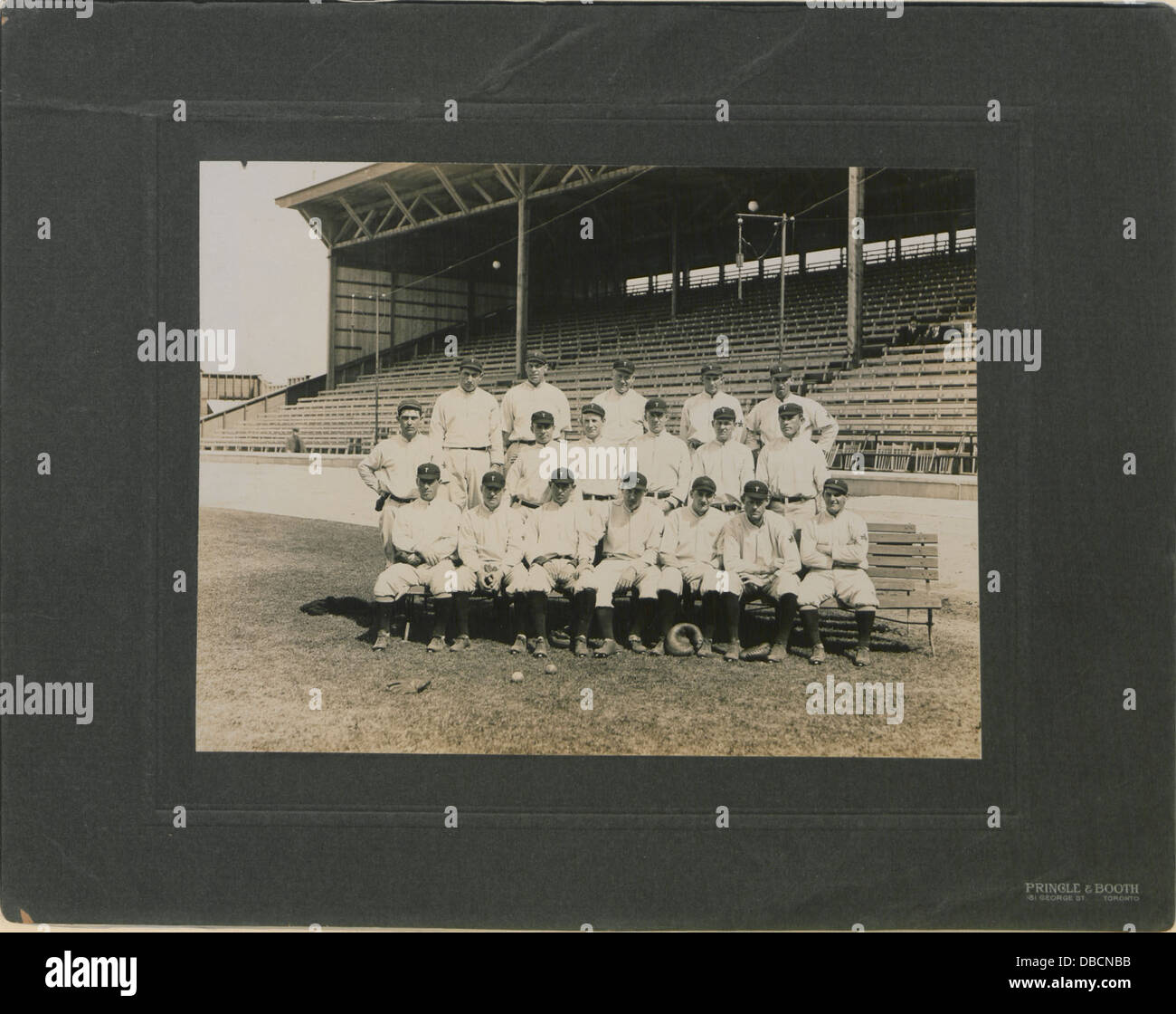 This image shows the Toronto Baseball Team in 1910. The photograph ...