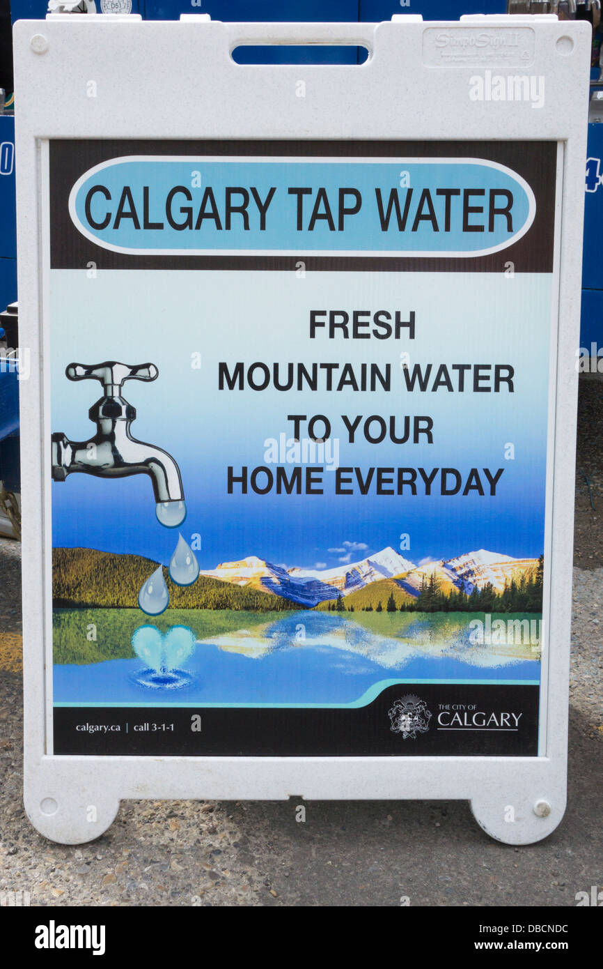 Tap water sign Stock Photo - Alamy