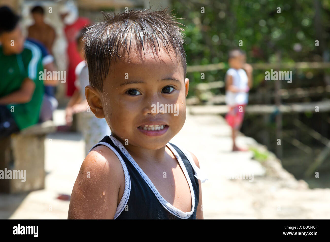 Little Boy on Bohol Island, Philippines Stock Photo - Alamy