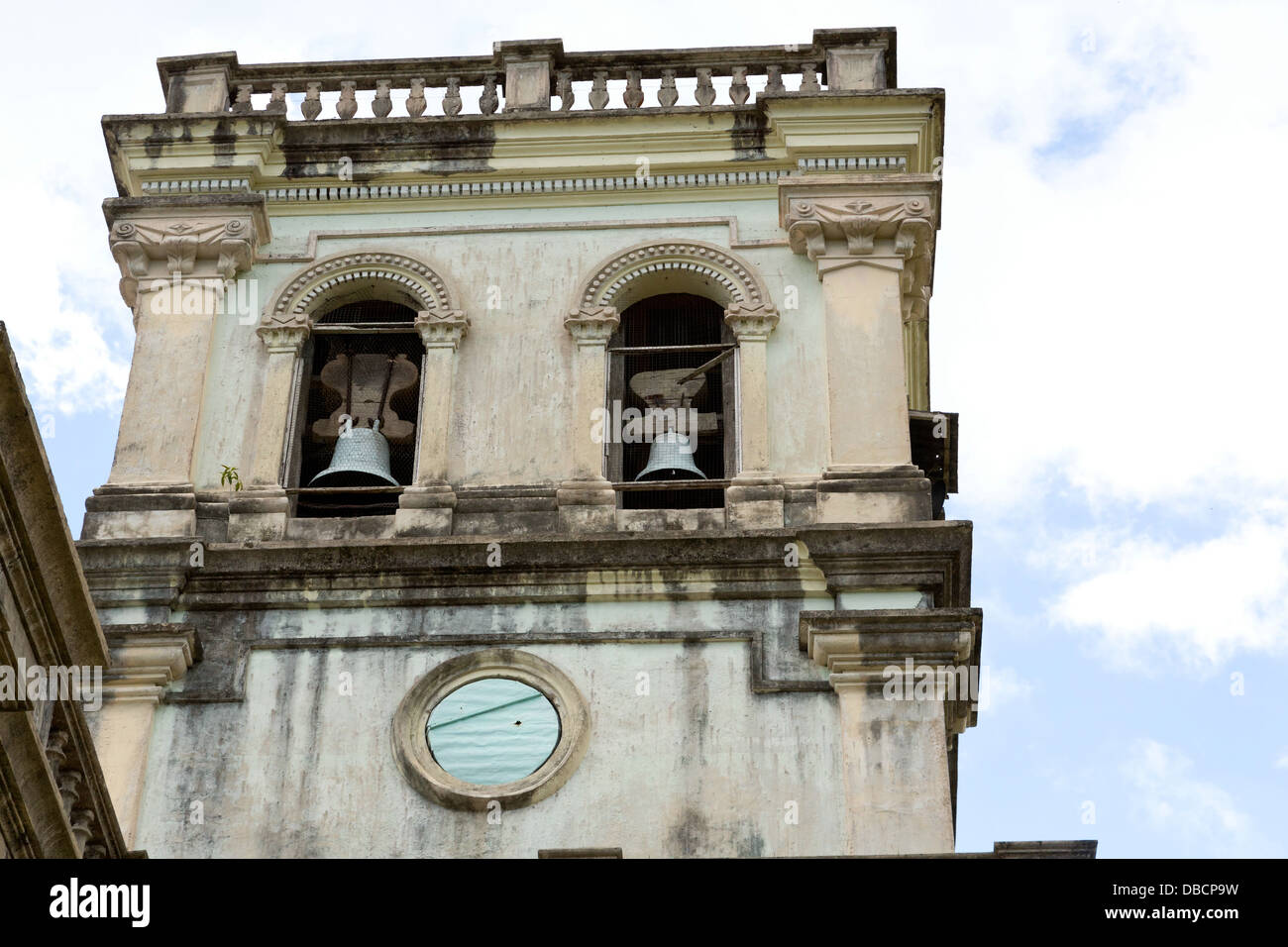 Clock Tower of a Church on Bohol Island, Philippines Stock Photo - Alamy