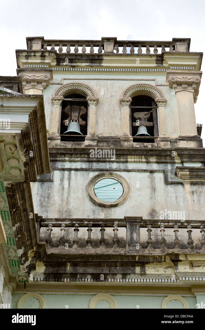 Clock Tower of a Church on Bohol Island, Philippines Stock Photo - Alamy