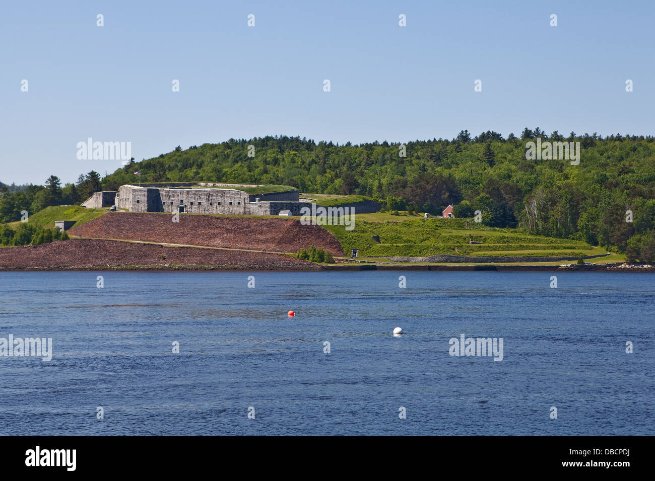 Fort Knox is pictured by Penobscot River in Prospect, Maine Stock Photo ...