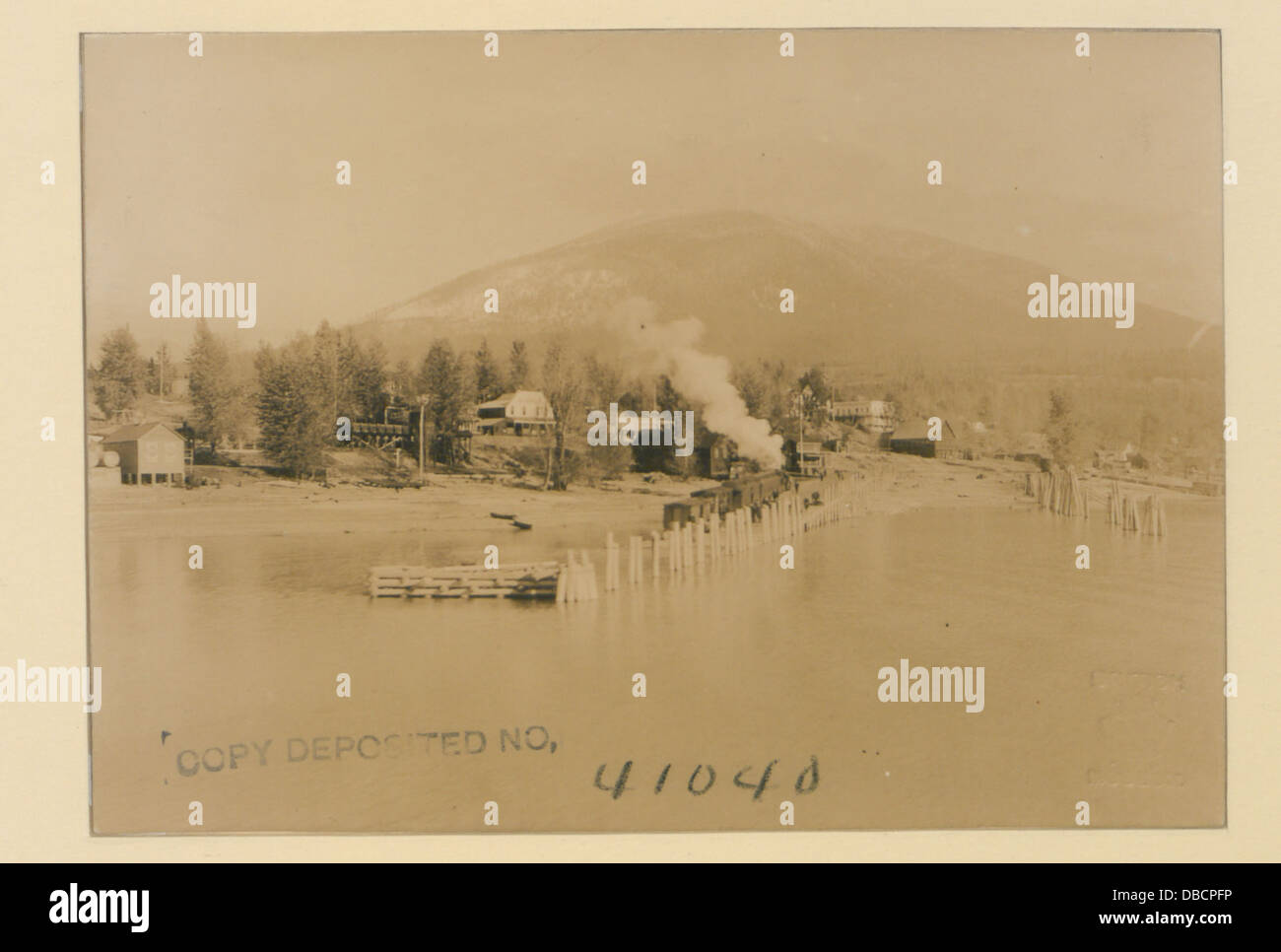 A photograph showcasing the waterfront area of Nakusp, British Columbia ...