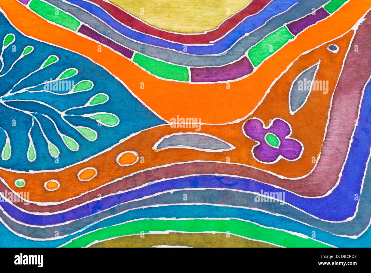 drawn ornament of cold silk batik Stock Photo - Alamy