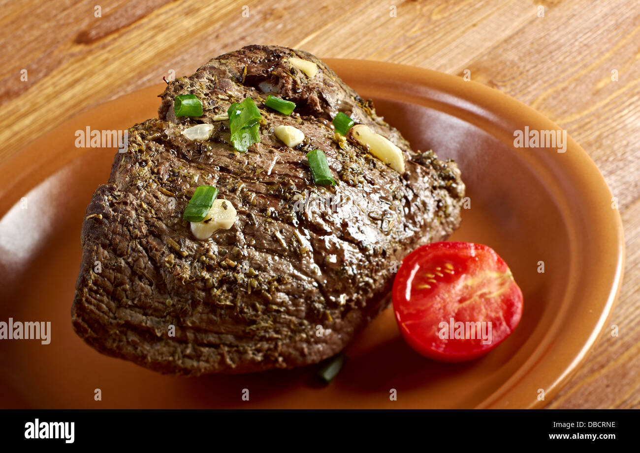 roast beef farm-style.farmhouse kitchen Stock Photo - Alamy