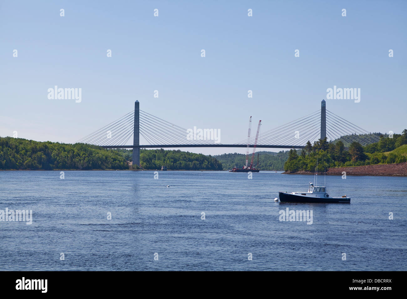 Penobscot Narrows Bridge is pictured over between Prospect and Verona ...
