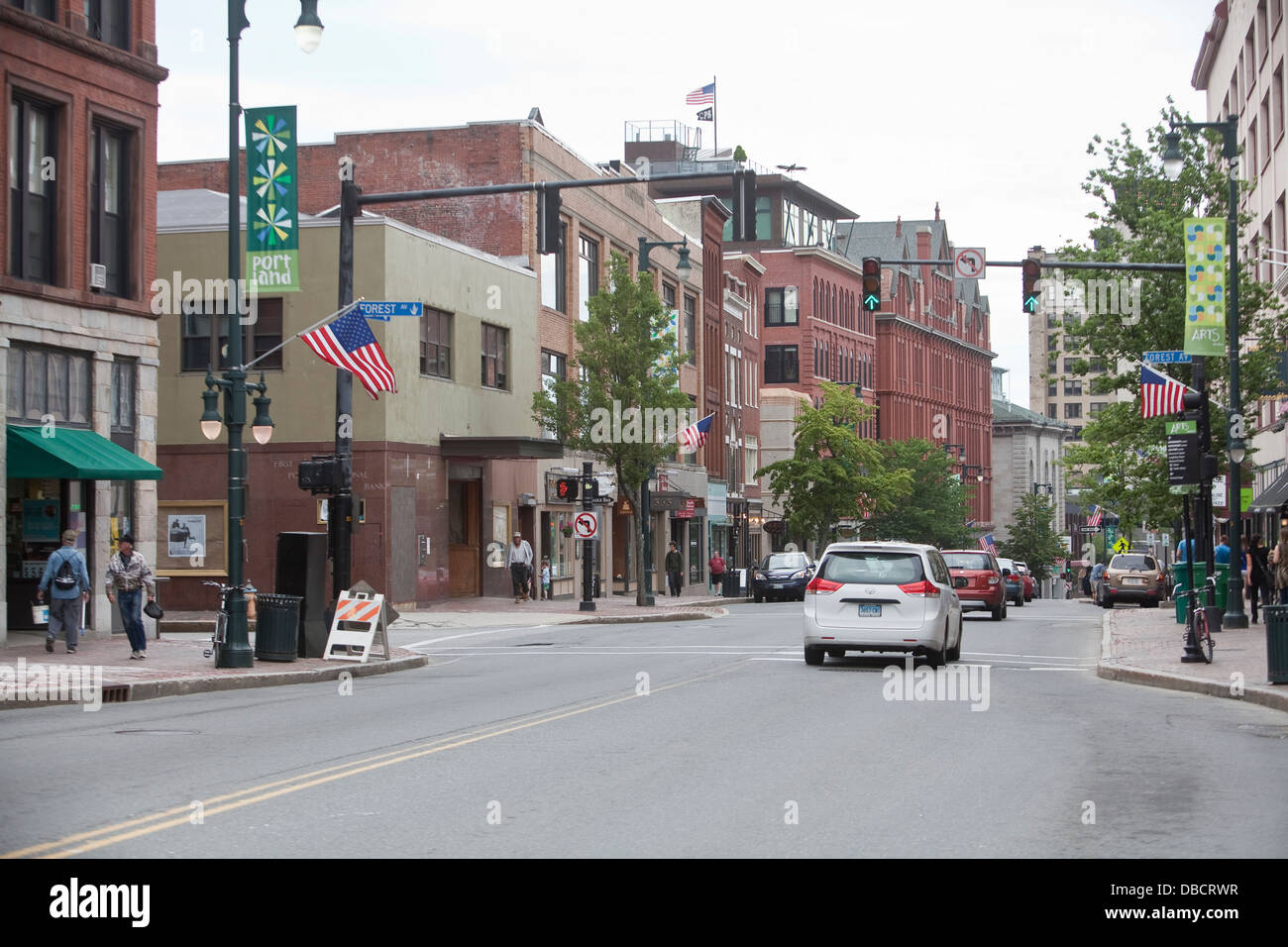 Congress street is pictured in Portland, Maine Stock Photo - Alamy