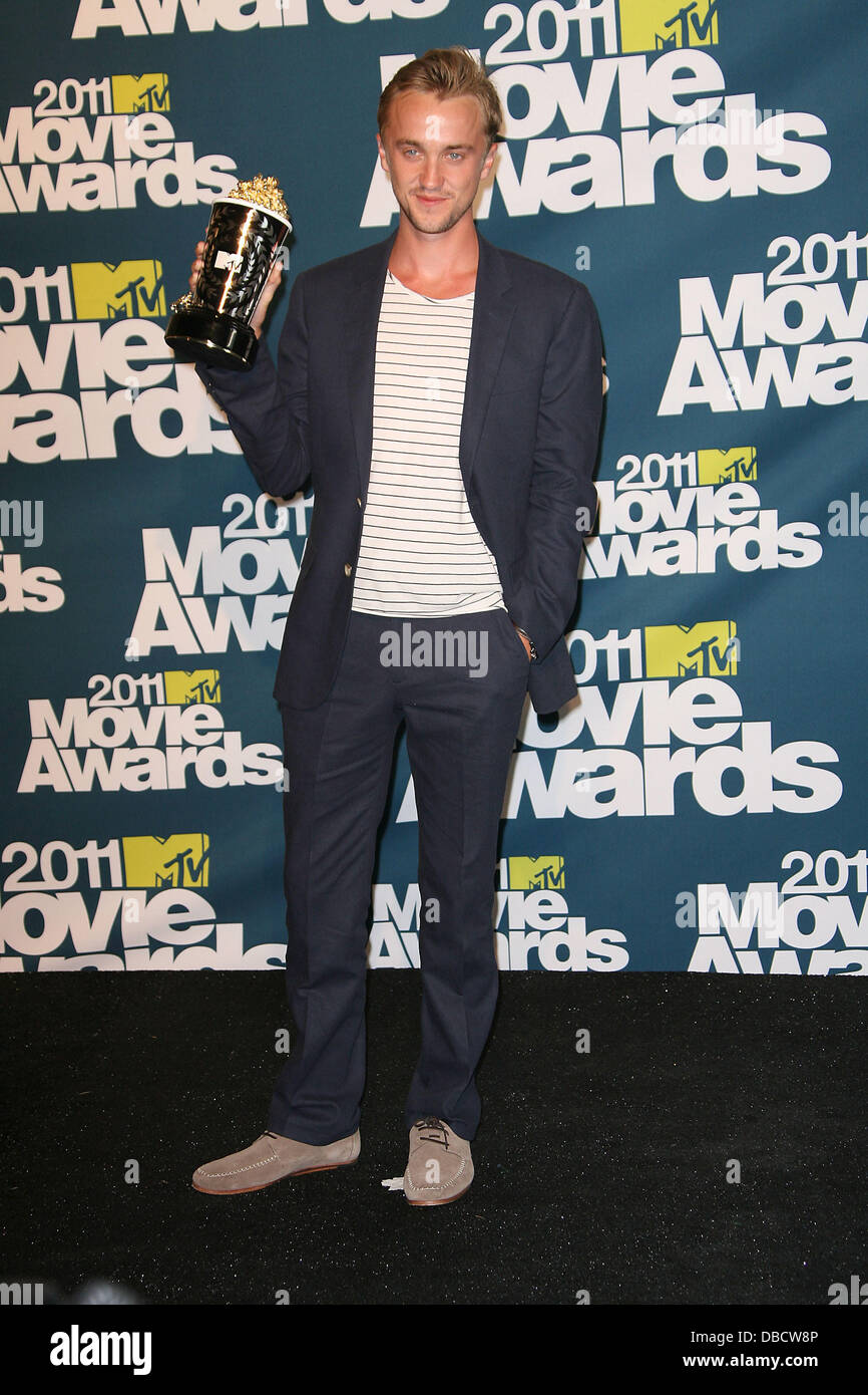 Tom Felton 2011 MTV Movie Press Room held at the Gibson Amphitheatre ...