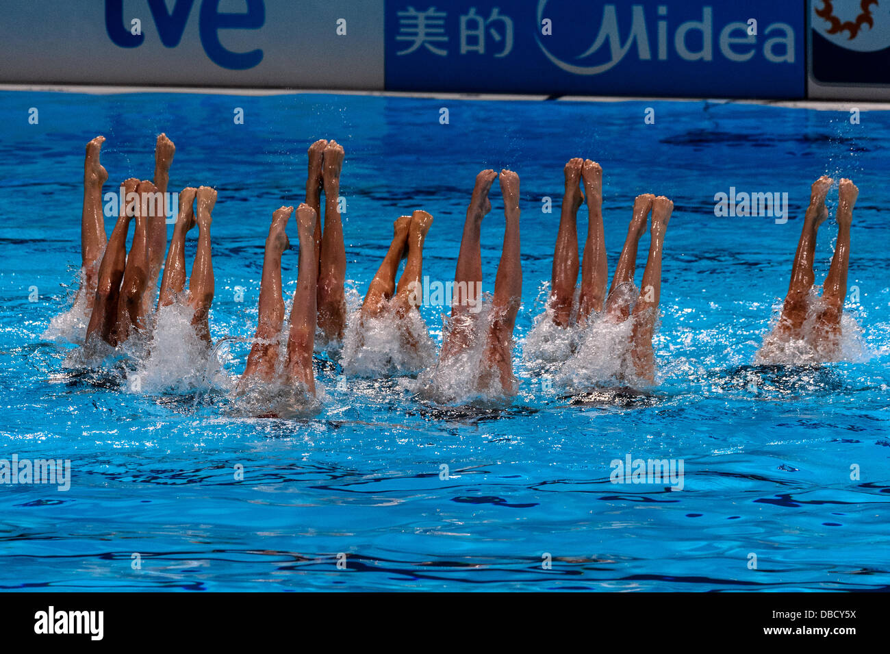 Barcelona, Spain. 27th July 2013: The Russian team competes in the ...