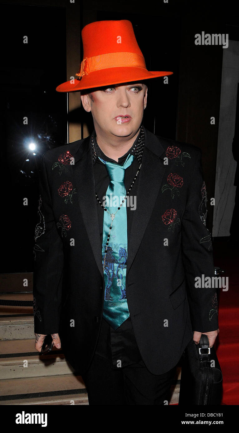 Boy George arriving at the 30th Anniversary for The Roof Top Gardens ...