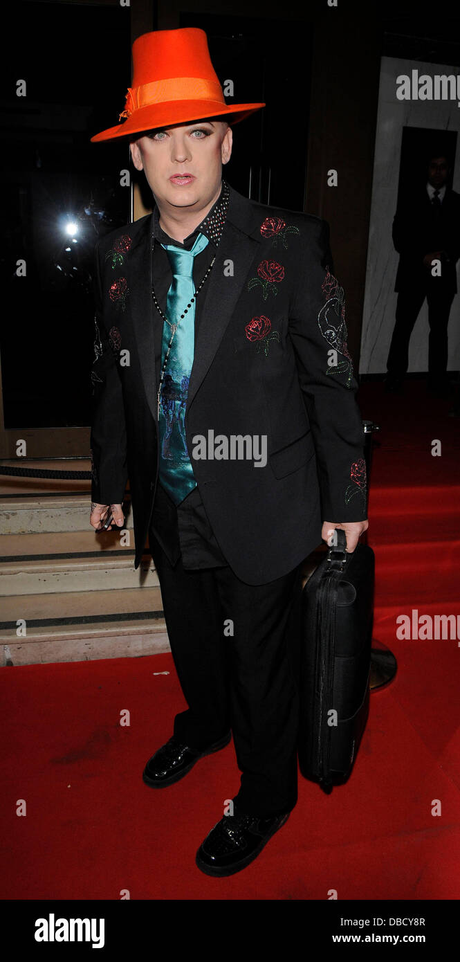 Boy George arriving at the 30th Anniversary for The Roof Top Gardens ...