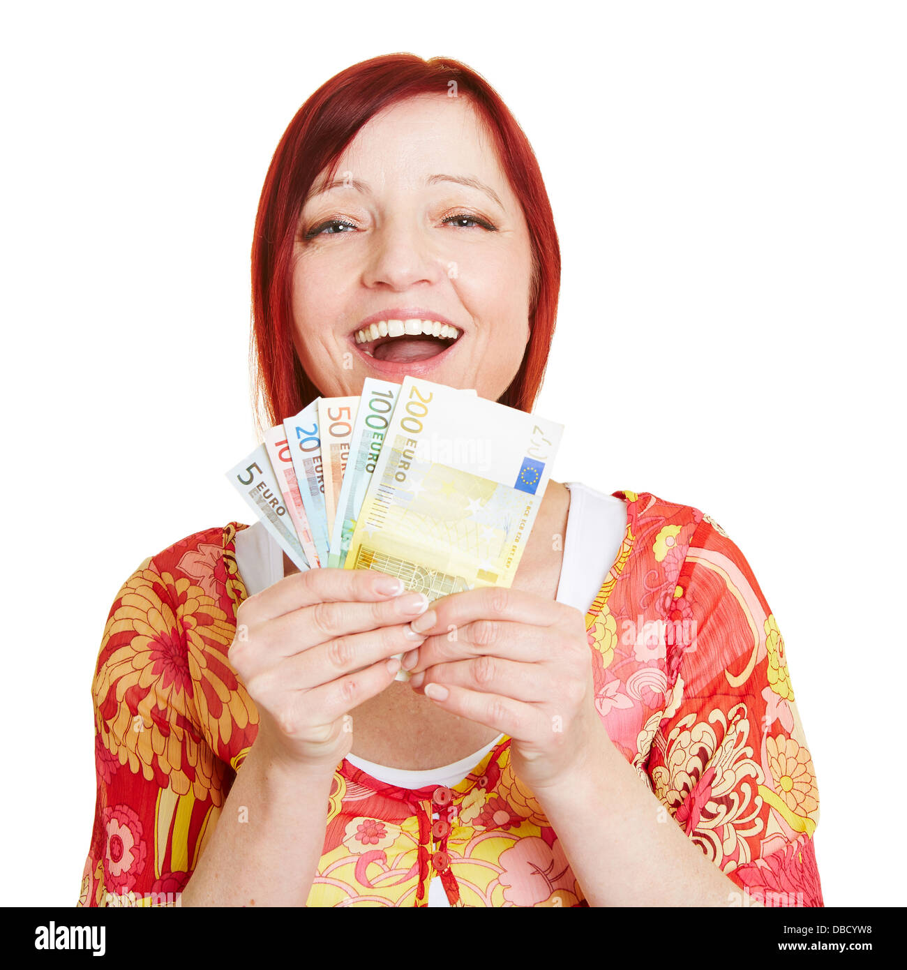 Caucasian fan woman hi-res stock photography and images - Alamy