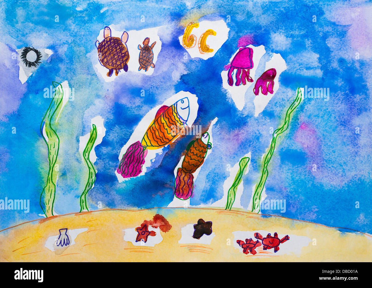 Child pond drawing hi-res stock photography and images - Alamy