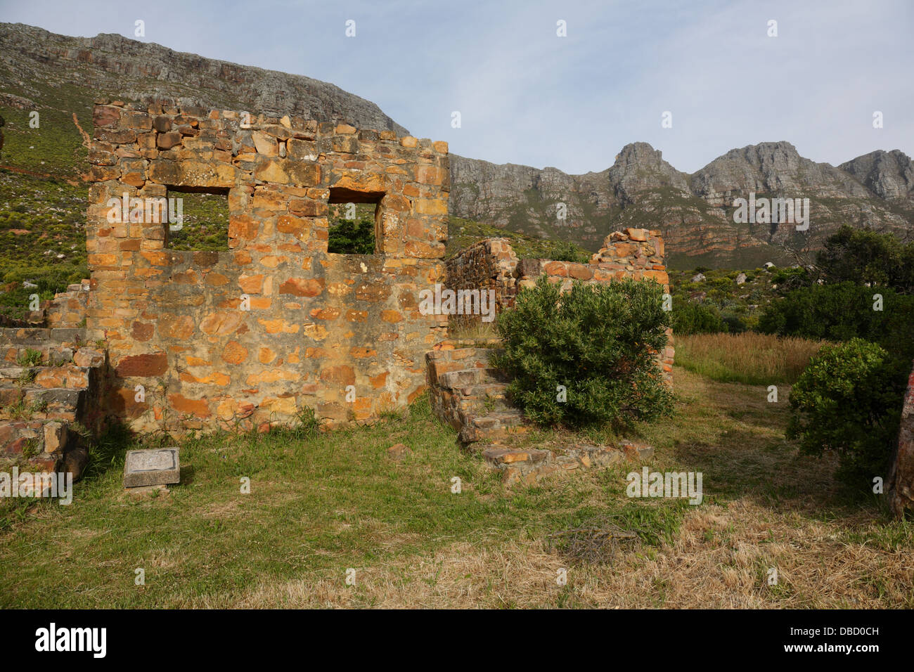 Old British colonial fort in ruins, Hout Bay, Cape Town South Africa ...