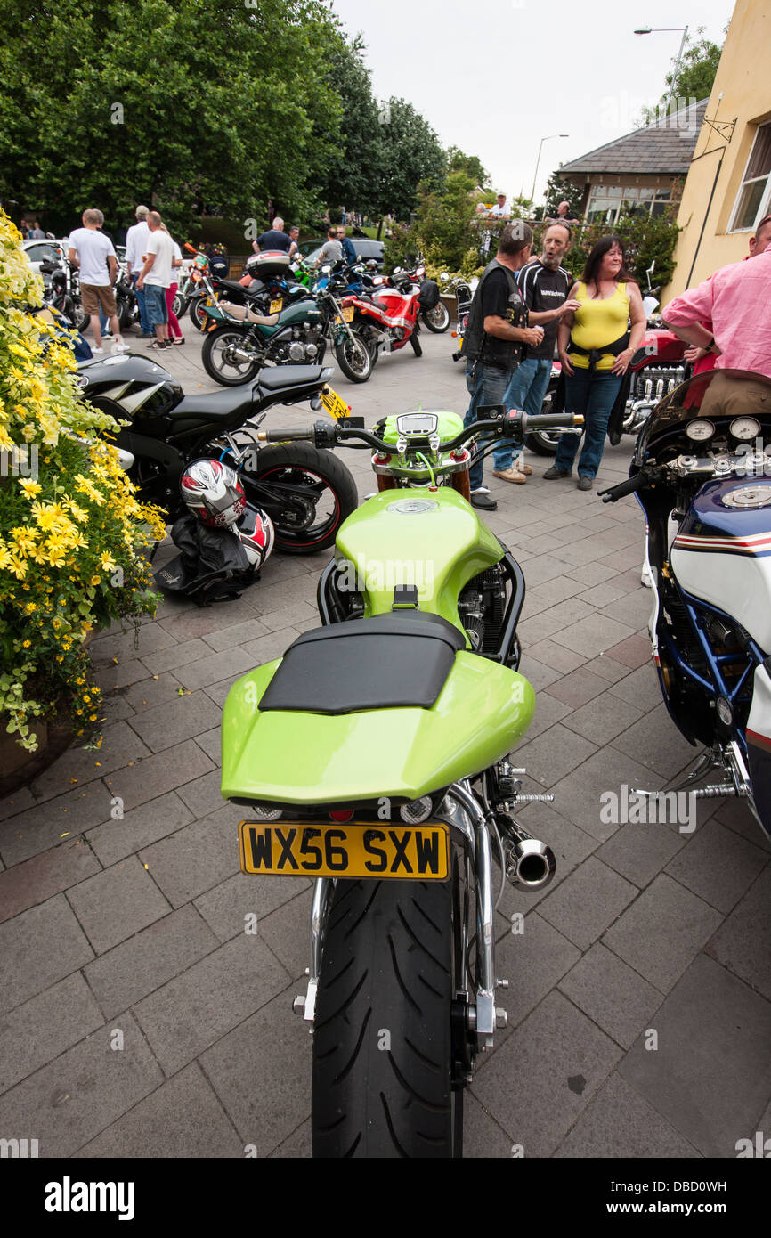 Regular UK Bike Meet and biking festival in the market town of Calne in ...