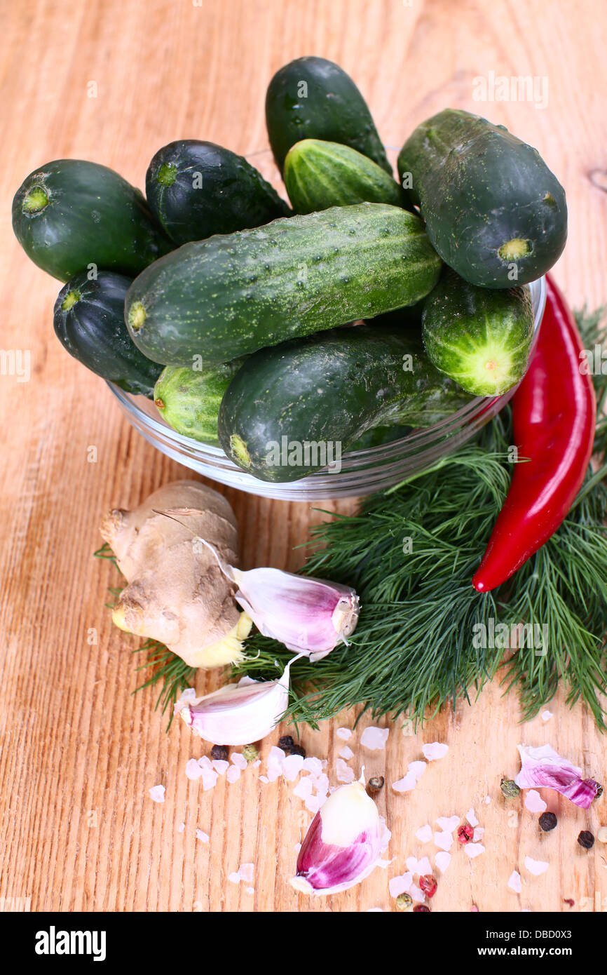 Salt cucumber table hi-res stock photography and images - Alamy