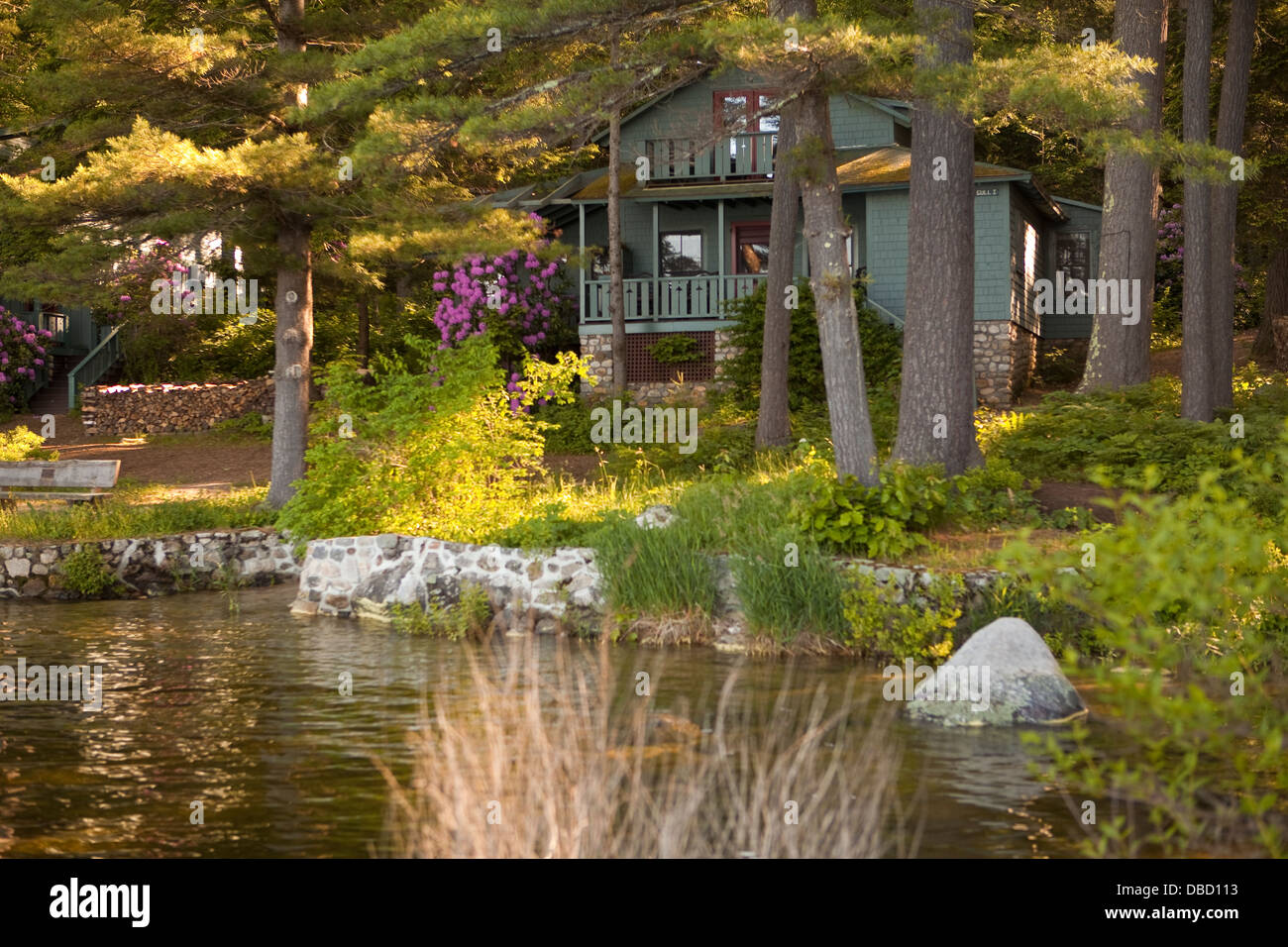 A cabin is pictured at Migis Lodge by Sebago Lake in South Casco, Maine ...