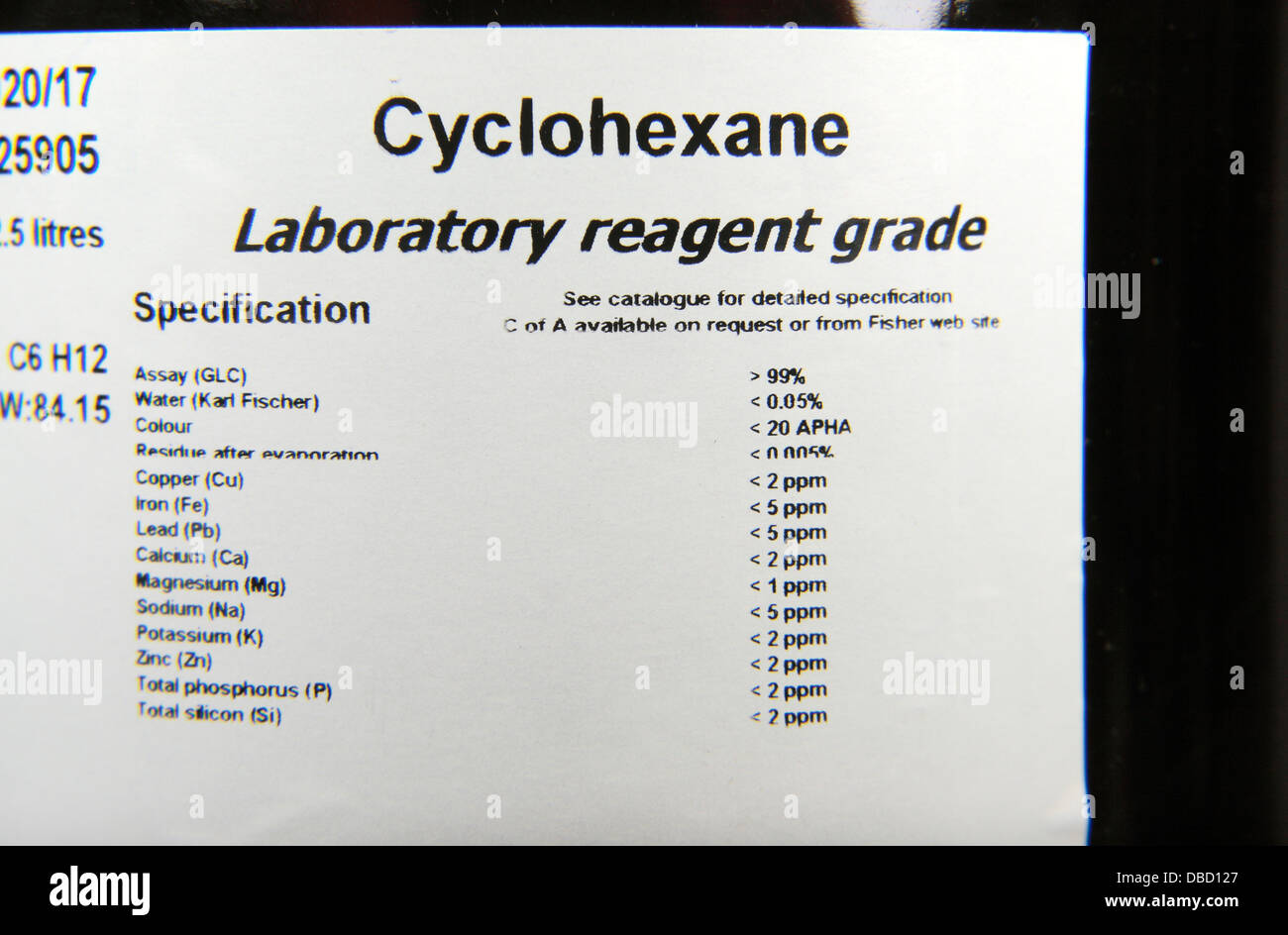 Cyclohexane hi-res stock photography and images - Alamy