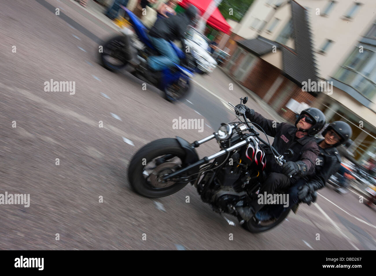Regular UK Bike Meet and biking festival in the market town of Calne in ...
