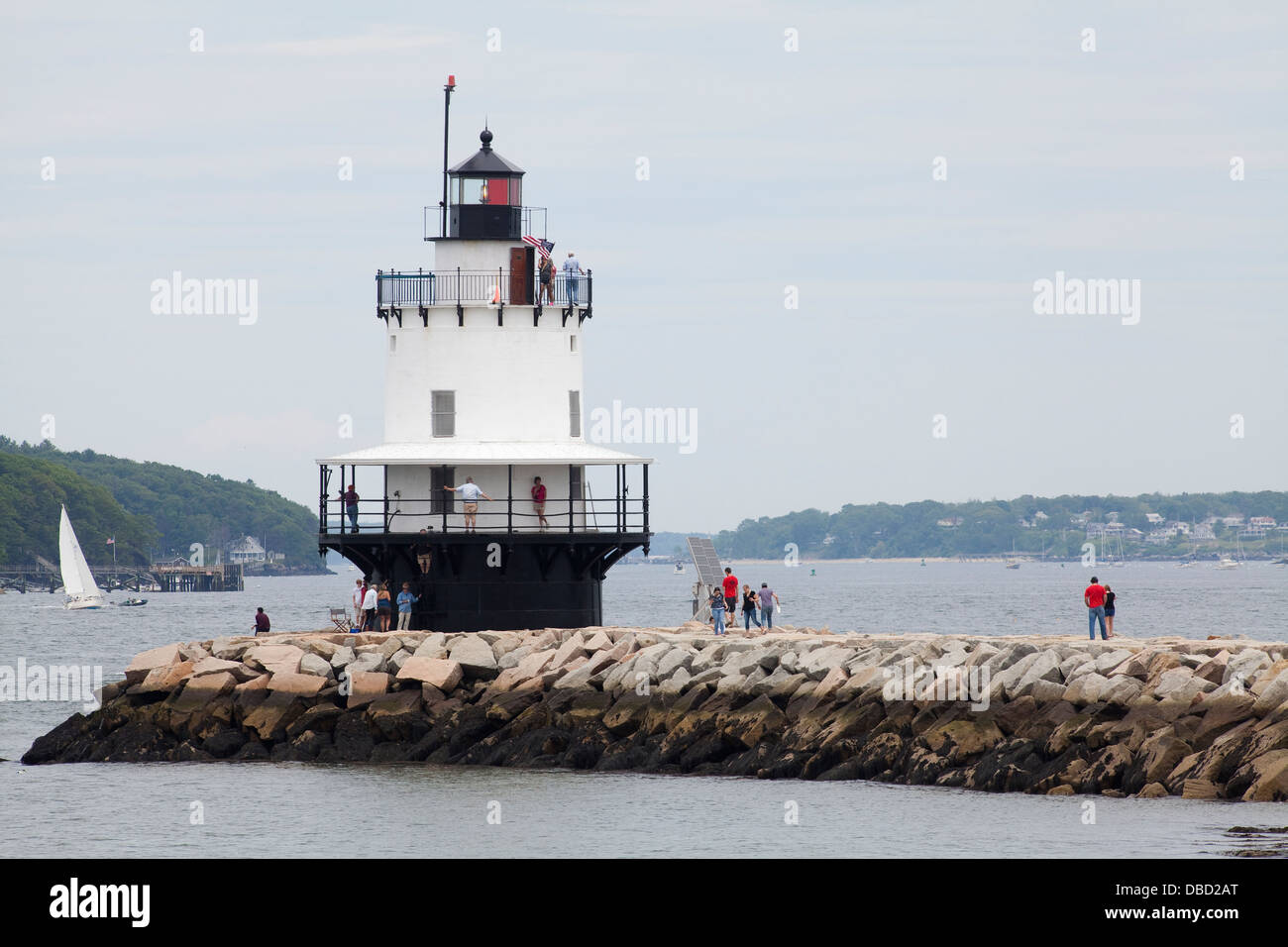 Spring Point Ledge Light is pictured in South Portland, Maine Stock ...