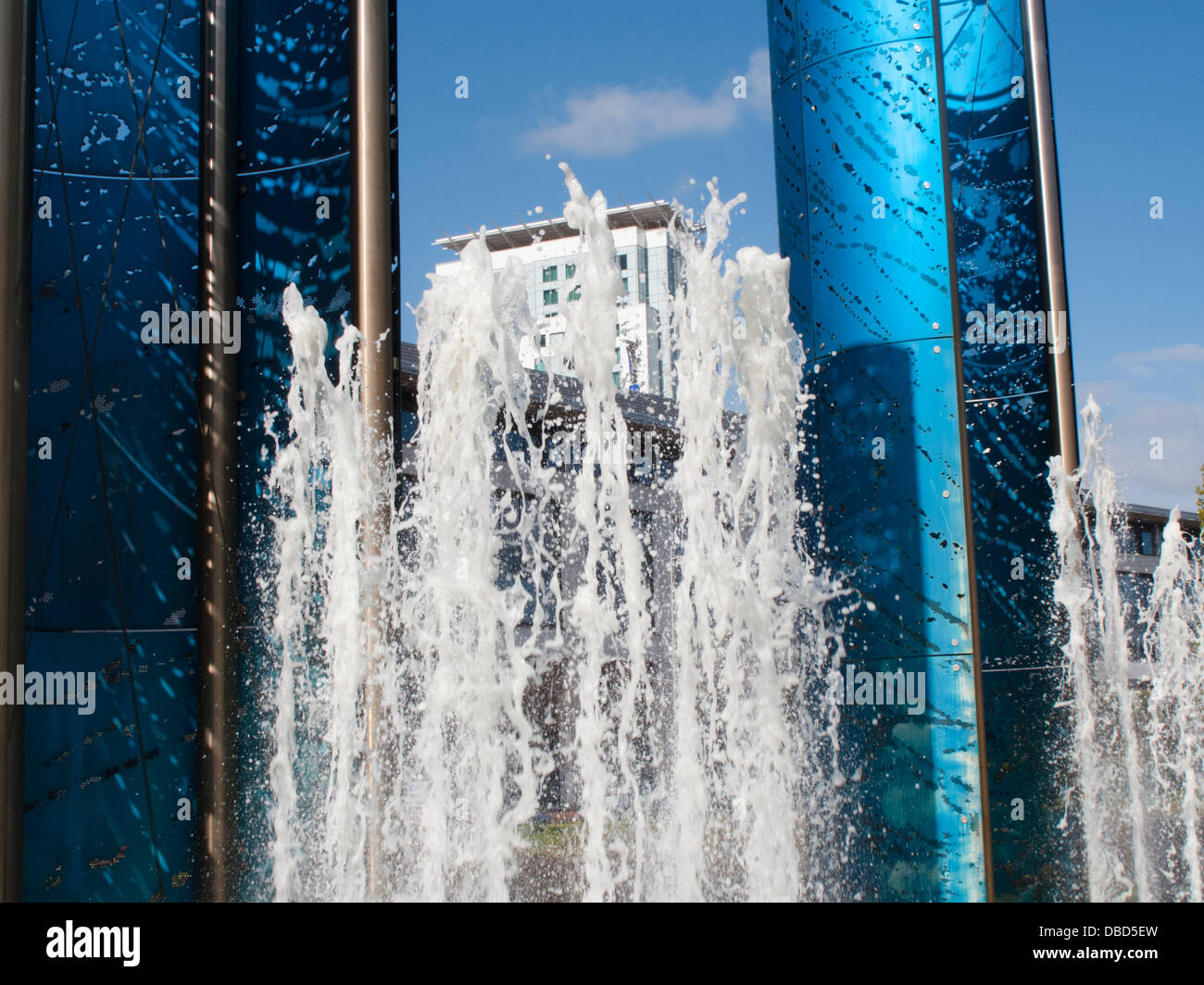 Fountains in Callaghan Square Cardiff Stock Photo - Alamy