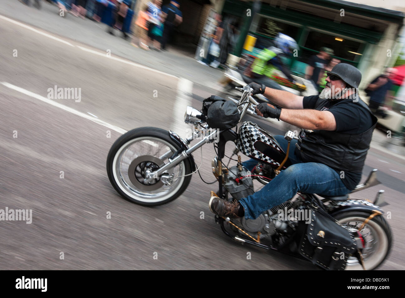 Regular UK Bike Meet and biking festival in the market town of Calne in ...