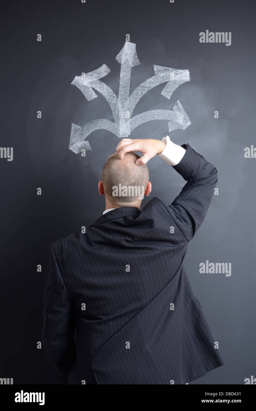 Concept of confusion or choosing the right path Stock Photo - Alamy