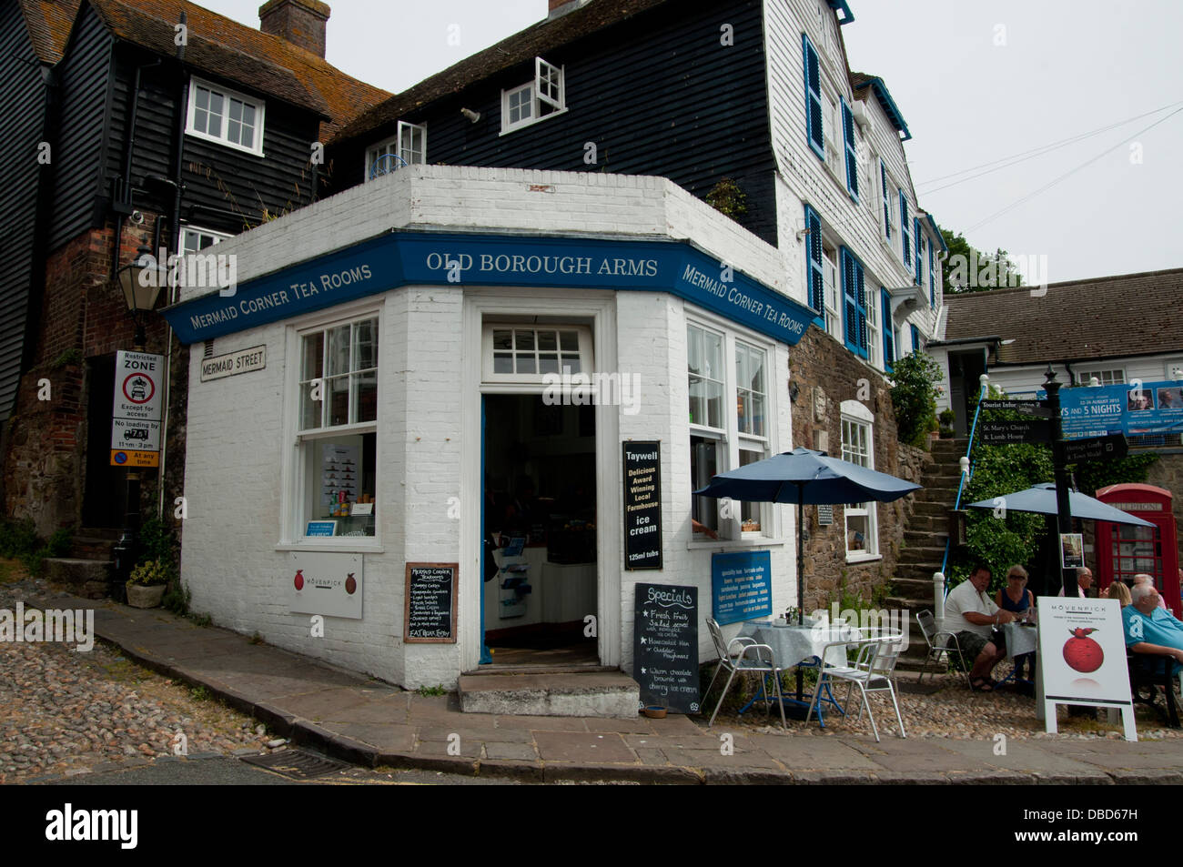 Rye east Sussex coastal cinque port ancient medieval town. Mermaid ...