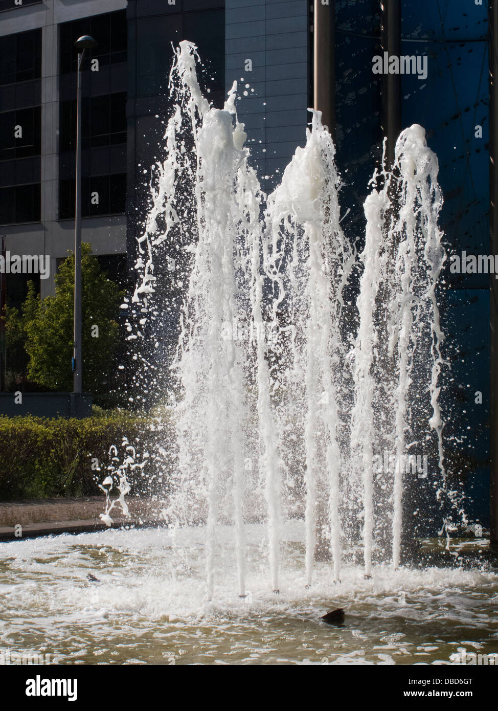 Fountains in Callaghan Square Cardiff Stock Photo - Alamy