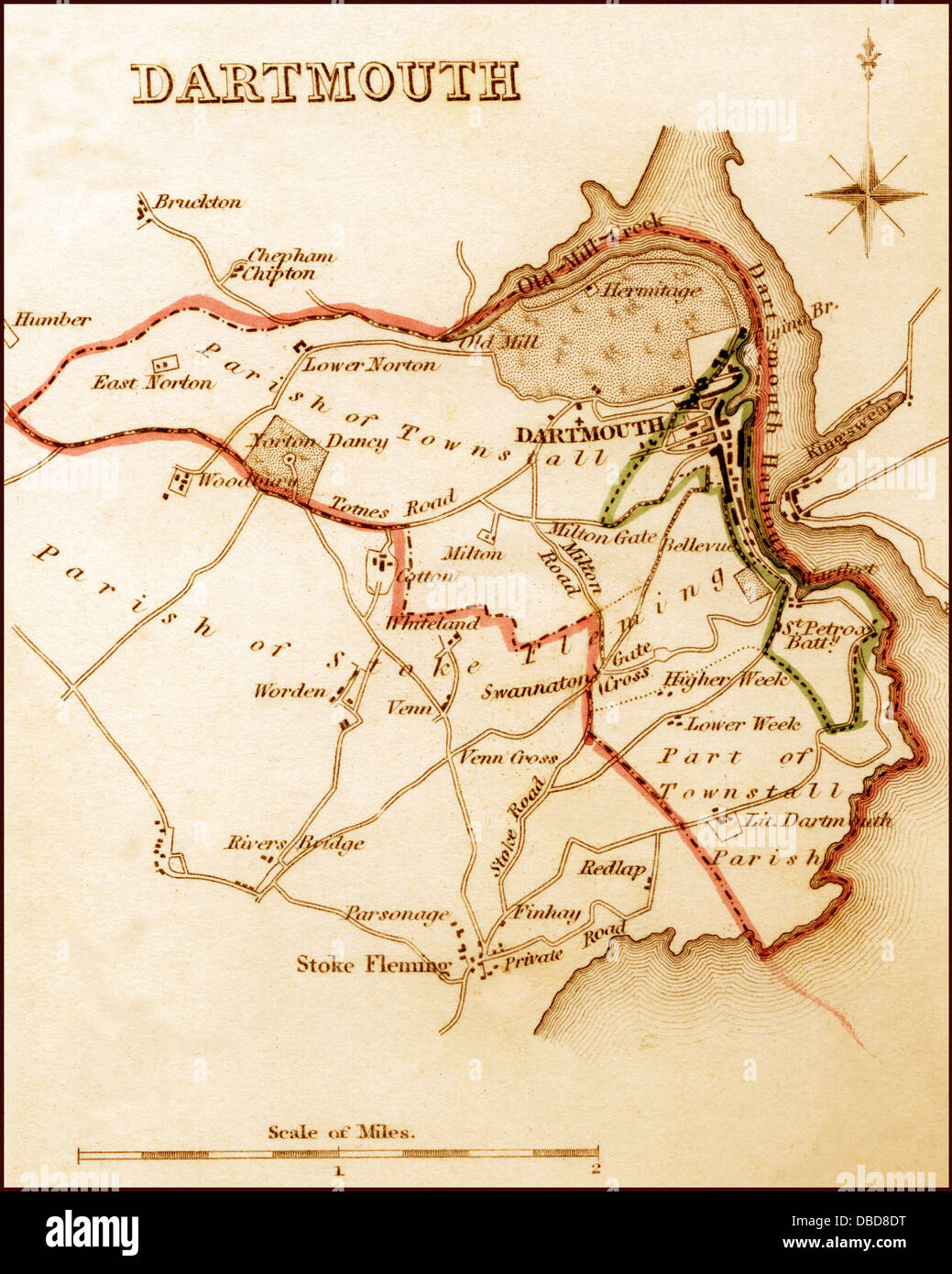 Map of devon england hi-res stock photography and images - Alamy